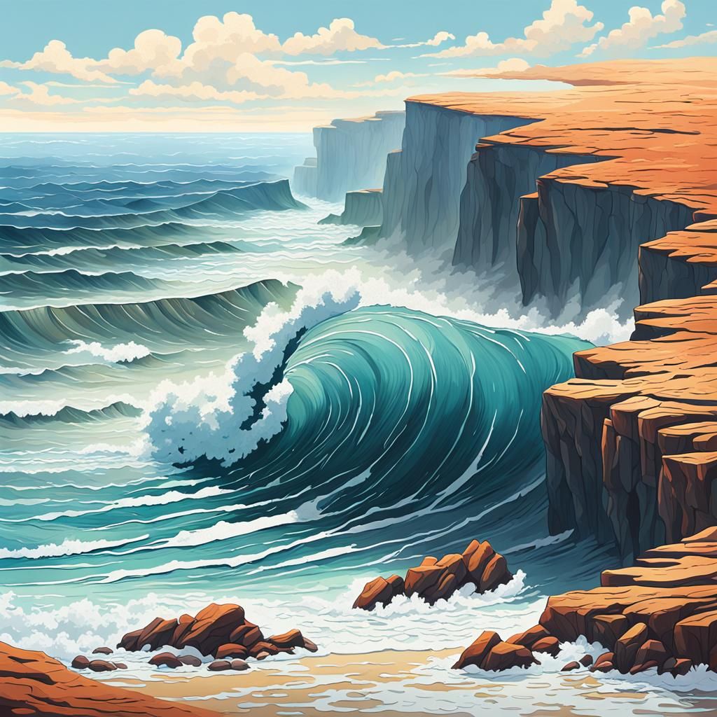 Breathtaking ocean waves🌊 - Breathtaking ocean waves🌊