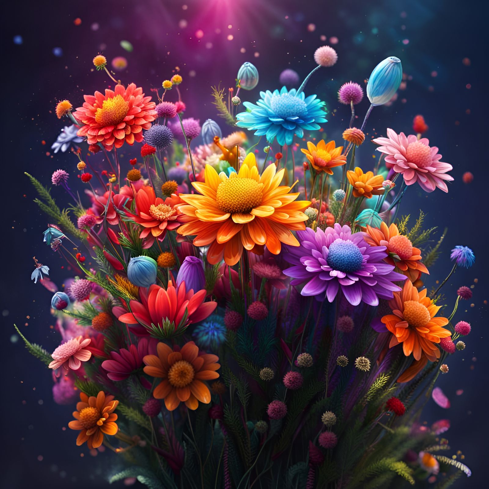 Flowers - AI Generated Artwork - NightCafe Creator