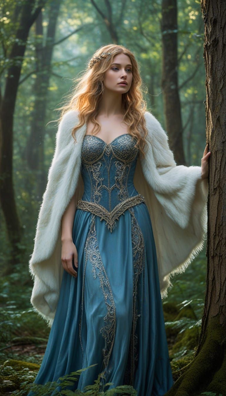 Norse Goddess Freya in the woods. - Ethereal Goddess of Lov...