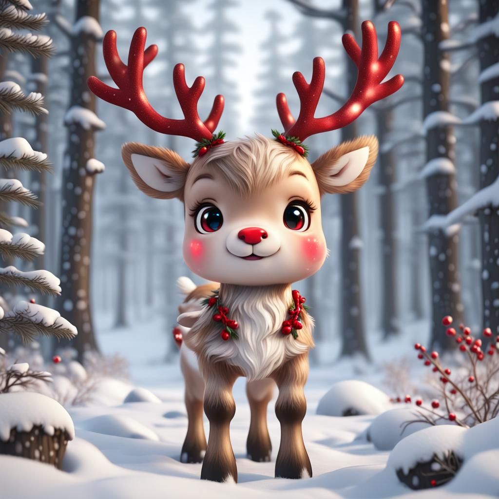 Baby Rudolph - AI Generated Artwork - NightCafe Creator