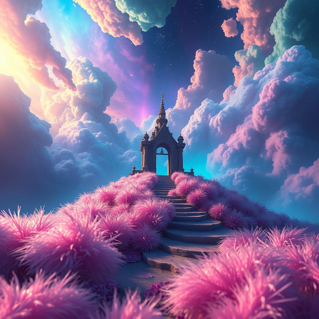 Cool Path - Fantastical 8K Matte Painting in Vibrant Deep Co...