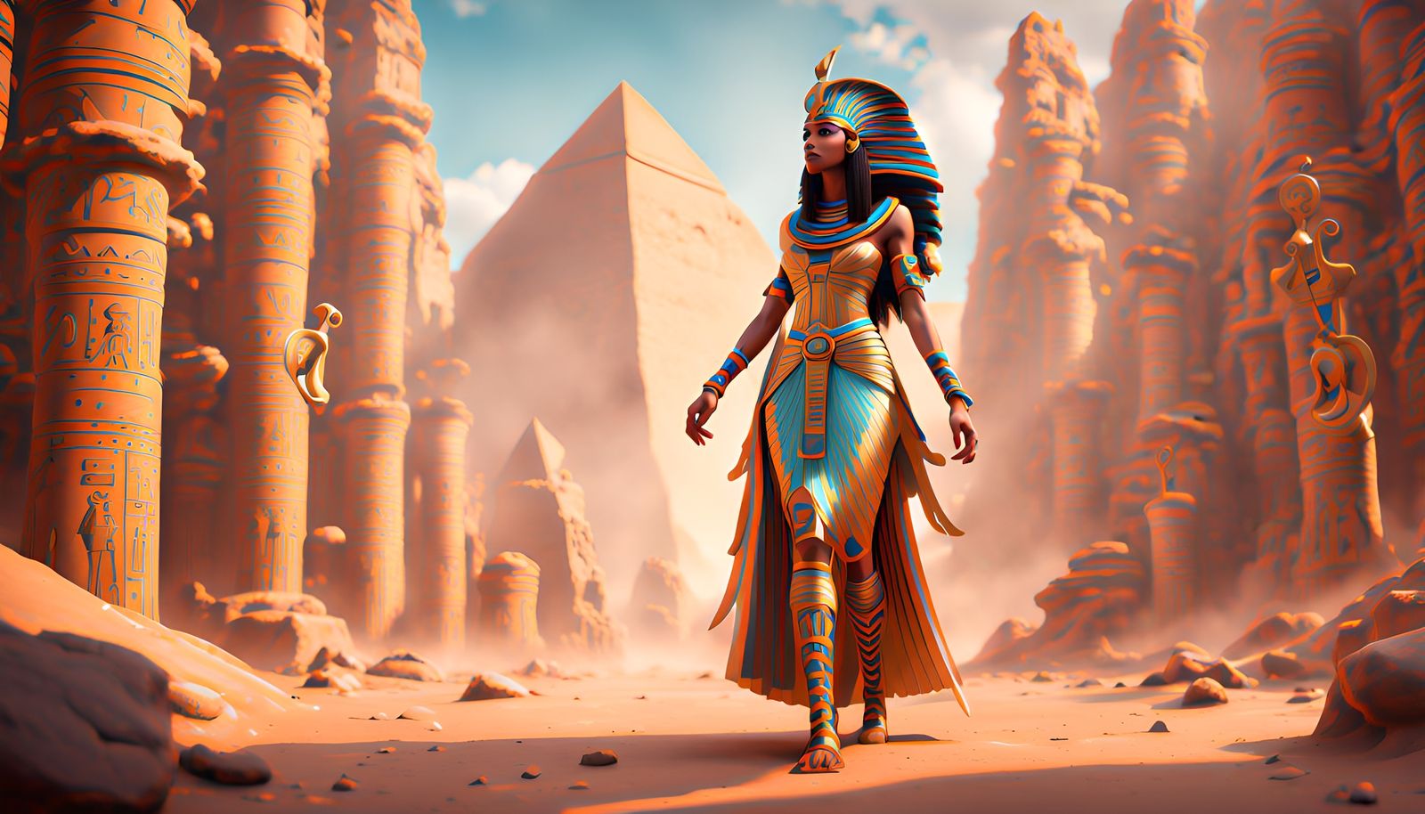 Ancient Egyptian goddess - AI Generated Artwork - NightCafe Creator
