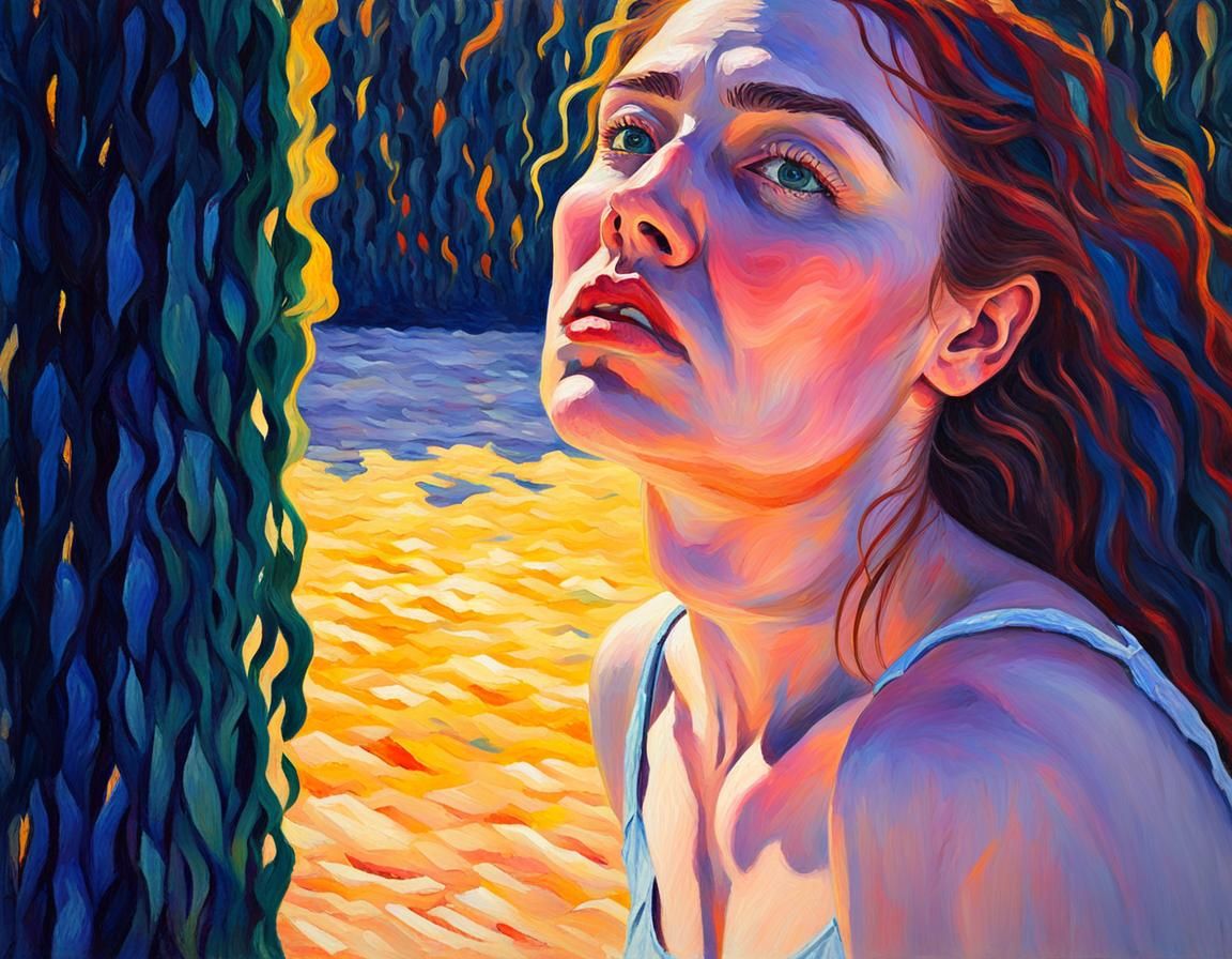 She Is Traumatized anxious Exasperation fear in the sunshine fright ...