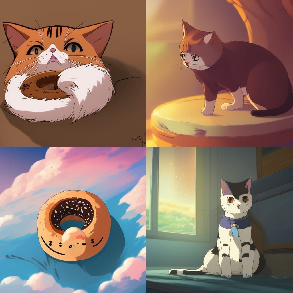 cute cat bagel - AI Generated Artwork - NightCafe Creator