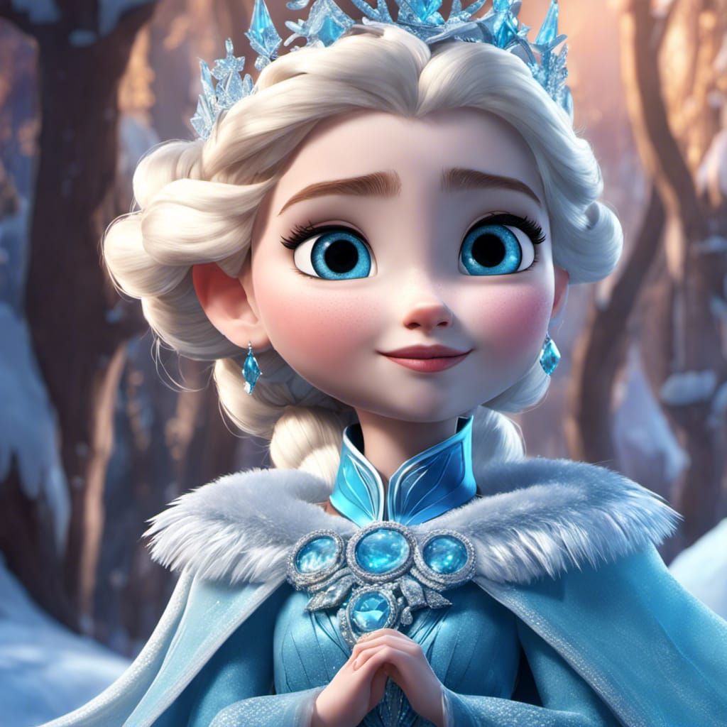 cute elsa - AI Generated Artwork - NightCafe Creator