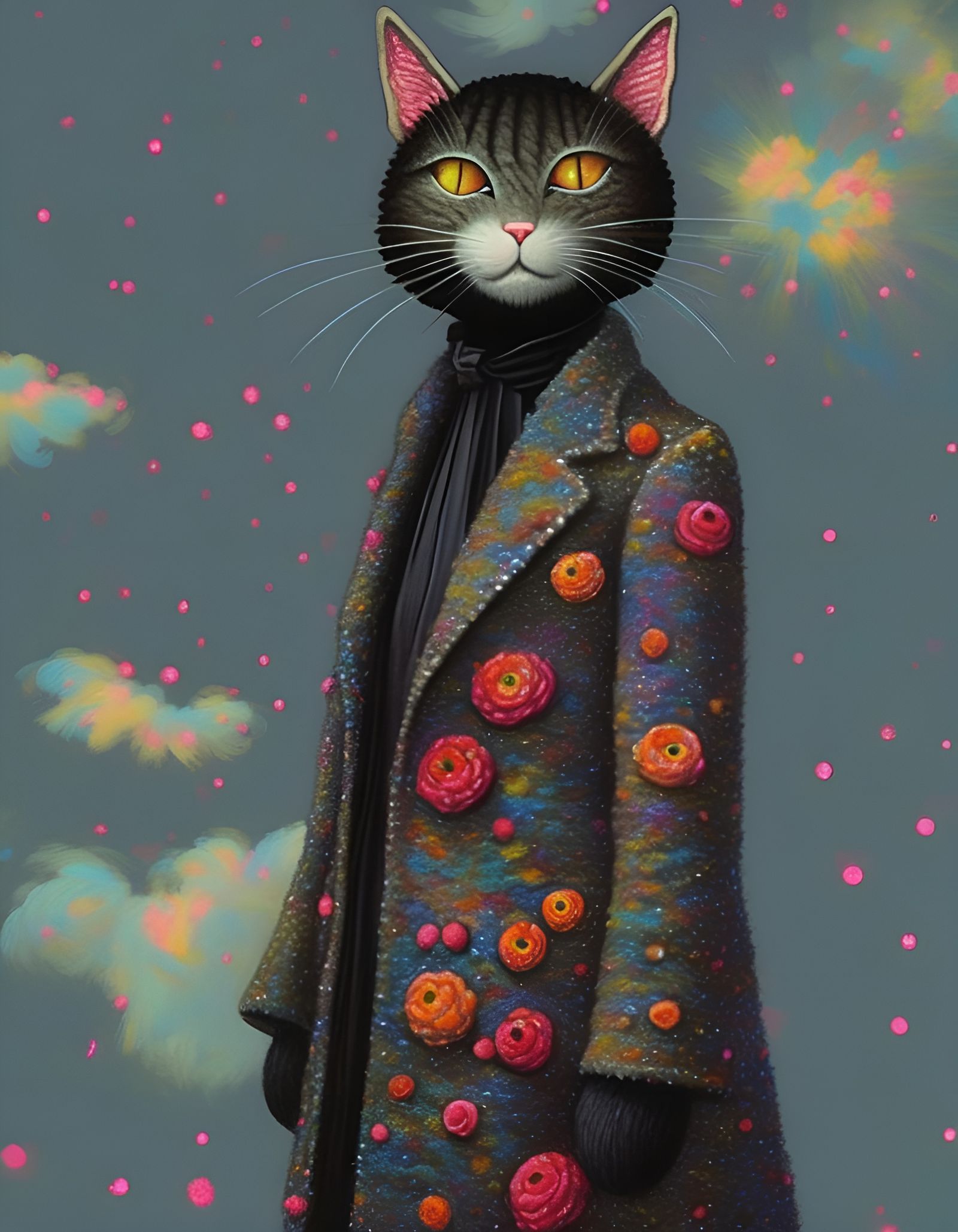 Cryptic Cat. 💜 - AI Generated Artwork - NightCafe Creator