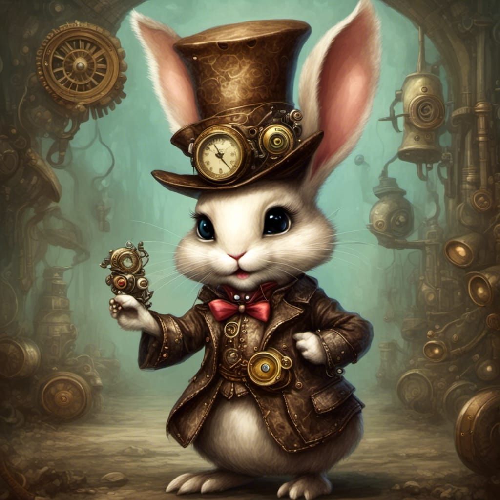 STEAMPUNK RABBIT 2024 8 - AI Generated Artwork - NightCafe Creator