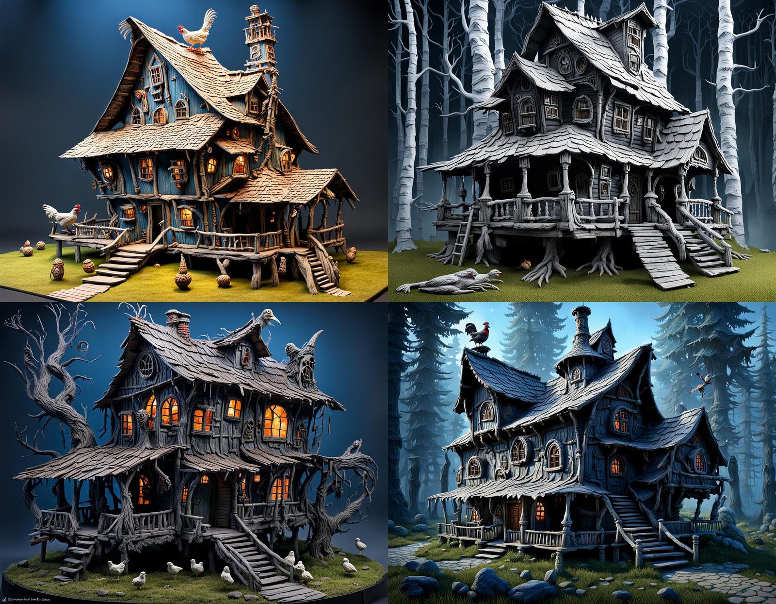 Spooky house of baba yaga - AI Generated Artwork - NightCafe Creator