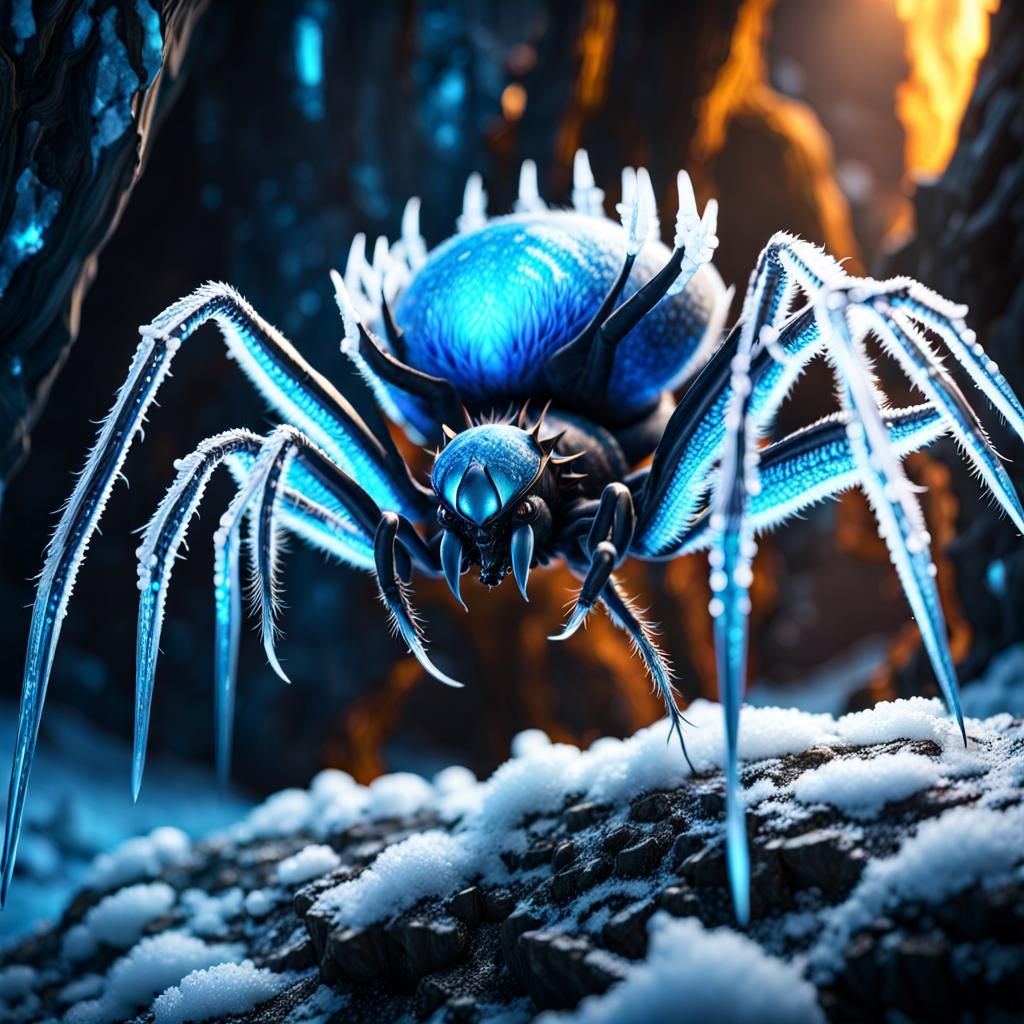 Ice Spider Queen - AI Generated Artwork - NightCafe Creator