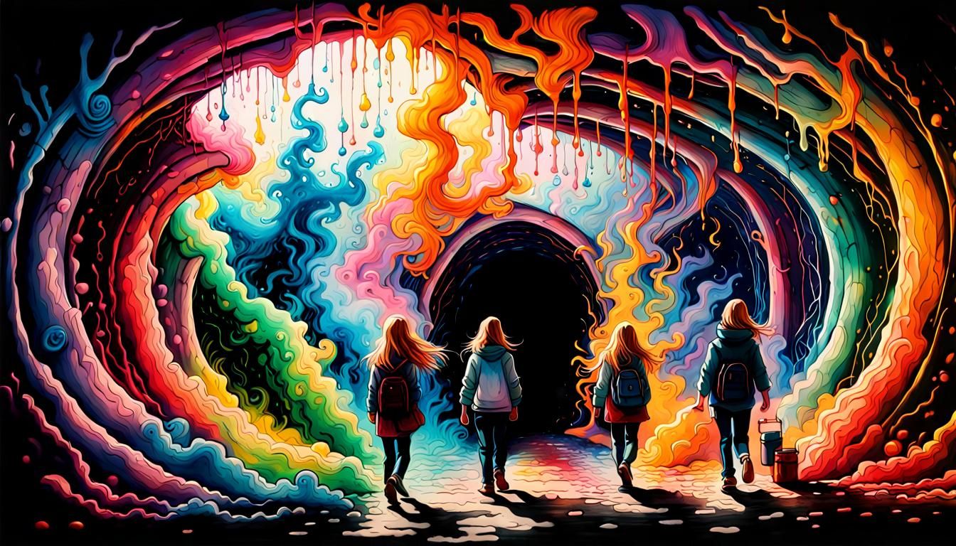 tunnel to imagination land - AI Generated Artwork - NightCafe Creator