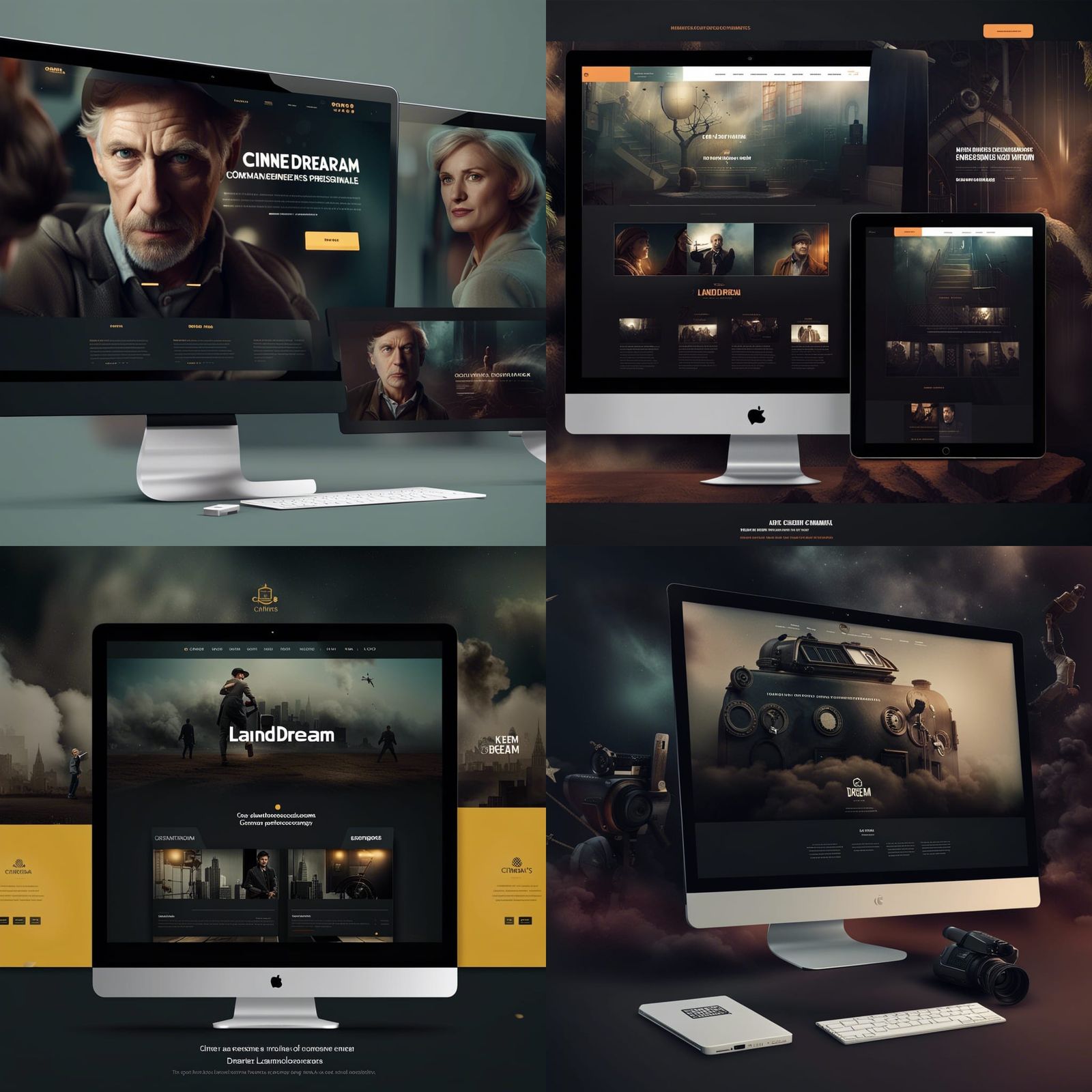 Creative website design of a landingpage of a website. for a film ...