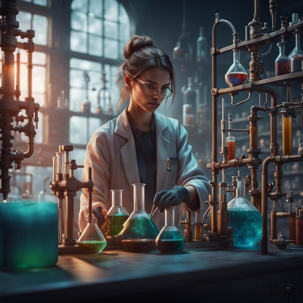The chemistry laboratory - AI Generated Artwork - NightCafe Creator