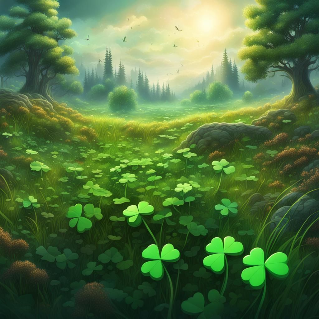 "I thought that finding one clover with more than three leaves is lucky." - AI Generated Artwork ...