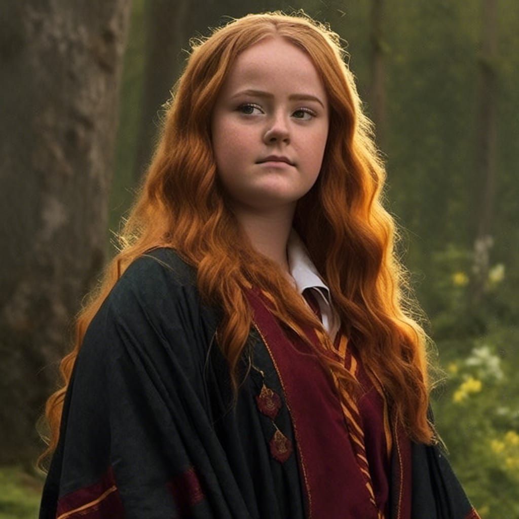 portrait of harry potter, Gryffindor robes, sinister by Greg Rutkowski ...