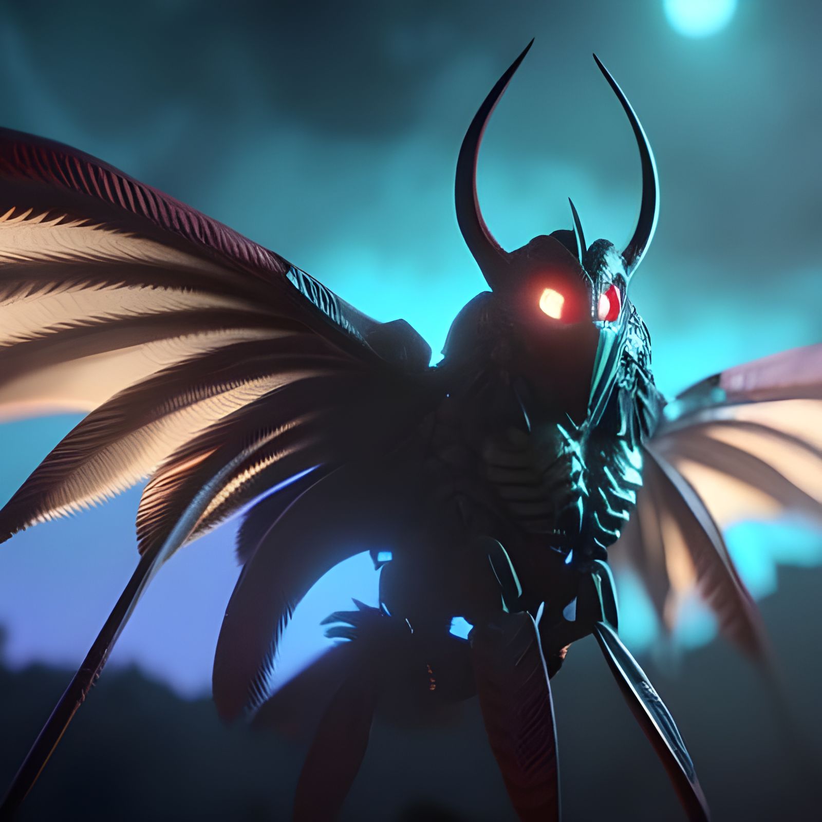 Portrait of the Mothman - AI Generated Artwork - NightCafe Creator