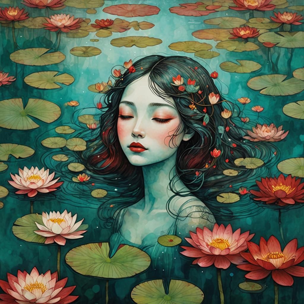 Ophelia again - AI Generated Artwork - NightCafe Creator