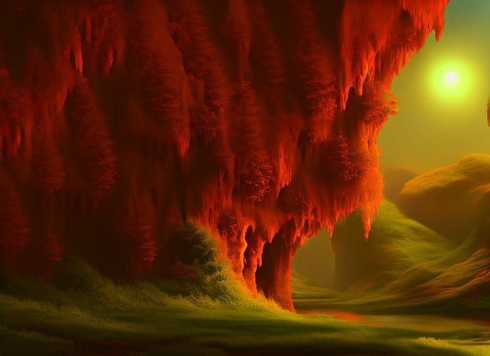 Infested alien cave - AI Generated Artwork - NightCafe Creator