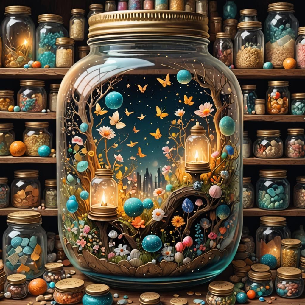 Jar full of dreams - AI Generated Artwork - NightCafe Creator