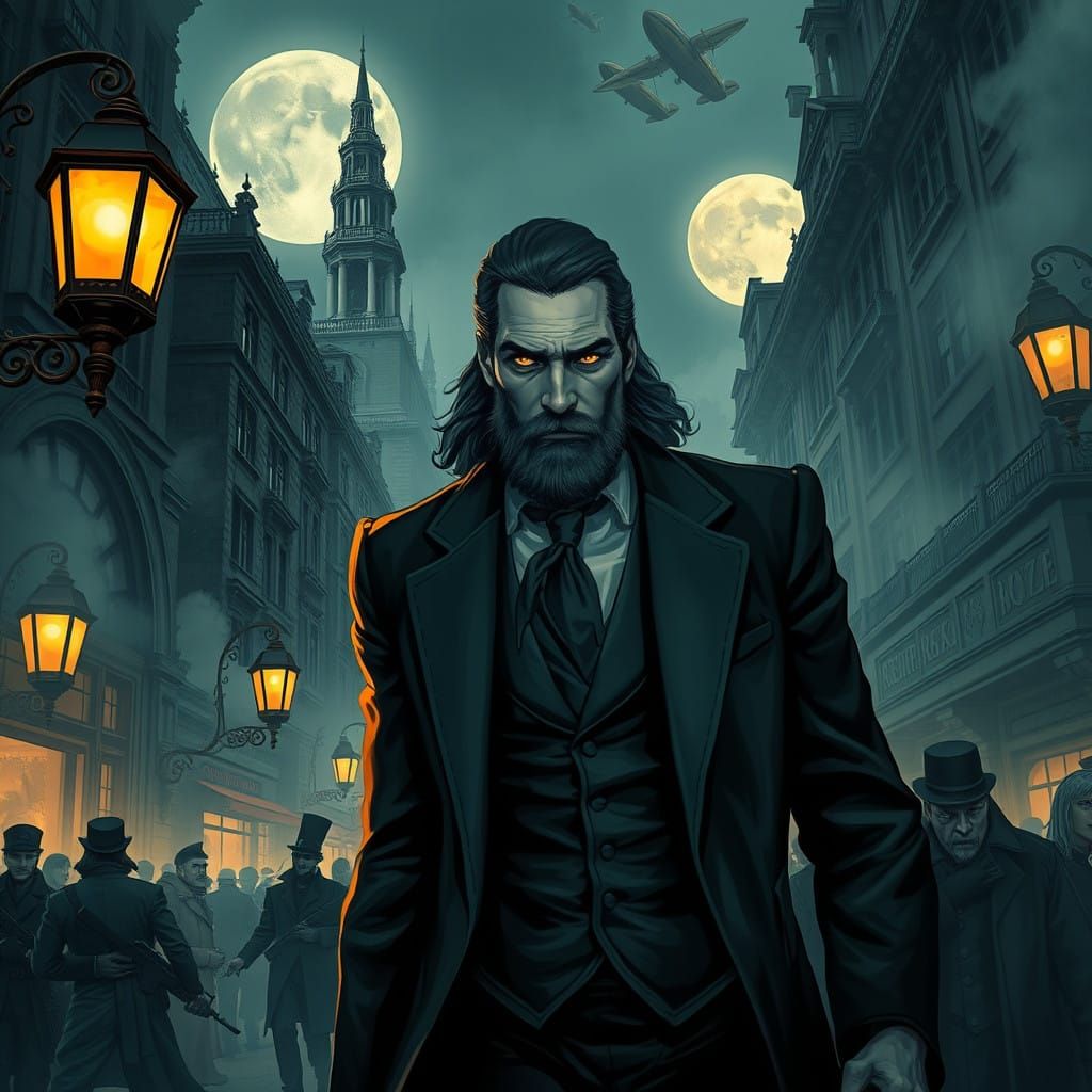 Zeus in the Steam City - Cyberpunk Zeus in a Victorian Steam...