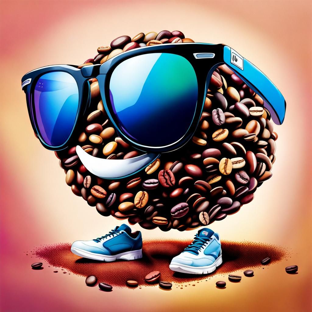 “The Cool Bean”, watercolor digital illustration by Pete Oswald, a ...