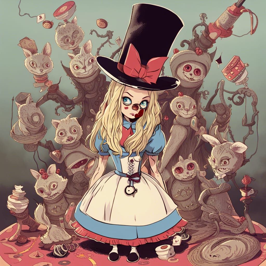 Cursed Alice in wonderland - AI Generated Artwork - NightCafe Creator