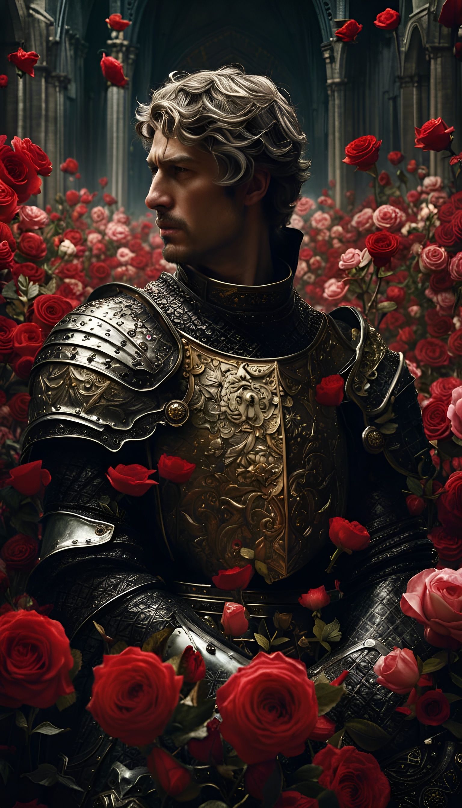 The Knight of Roses - AI Generated Artwork - NightCafe Creator