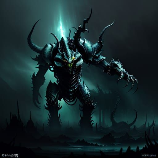 Colossal Tyranid Arm Unveils Horrific Bioluminesce... - AI Art