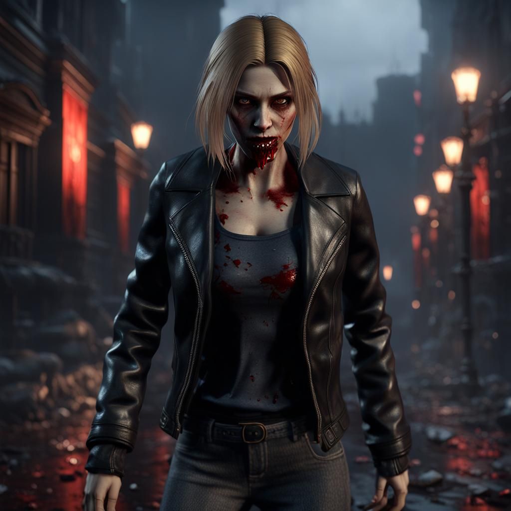 Fresh zombie - Ethereal Vampire in Modern Attire with Dark B...