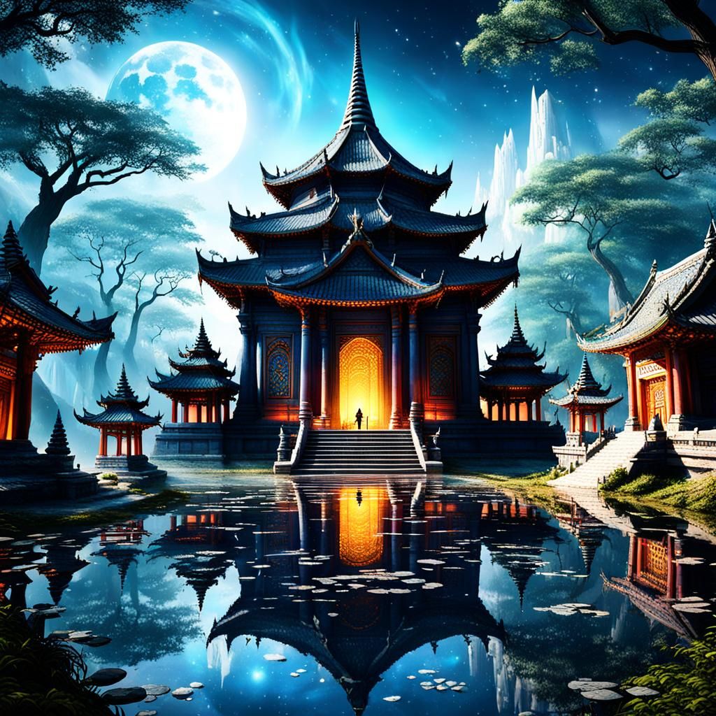 Magical Temple - AI Generated Artwork - NightCafe Creator