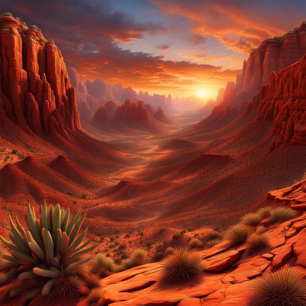 Desert Canyon Ai Generated Artwork Nightcafe Creator