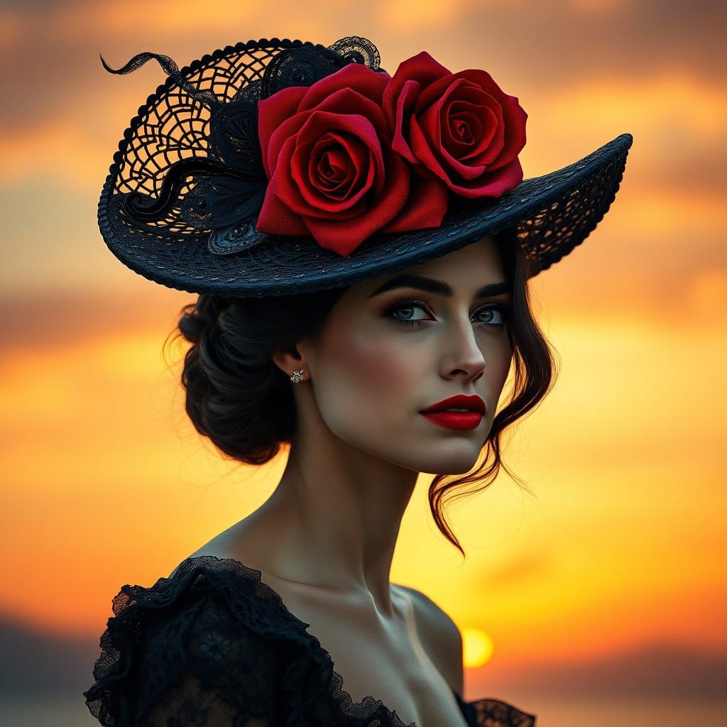 The Spanish lady - Spanish Lady in Cosmic Sunset Attire
