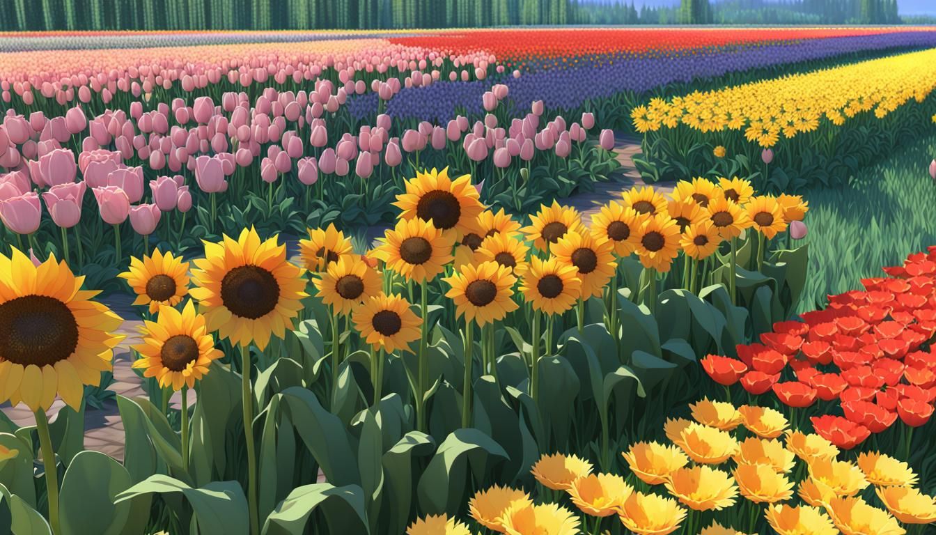 blooming flowers - AI Generated Artwork - NightCafe Creator