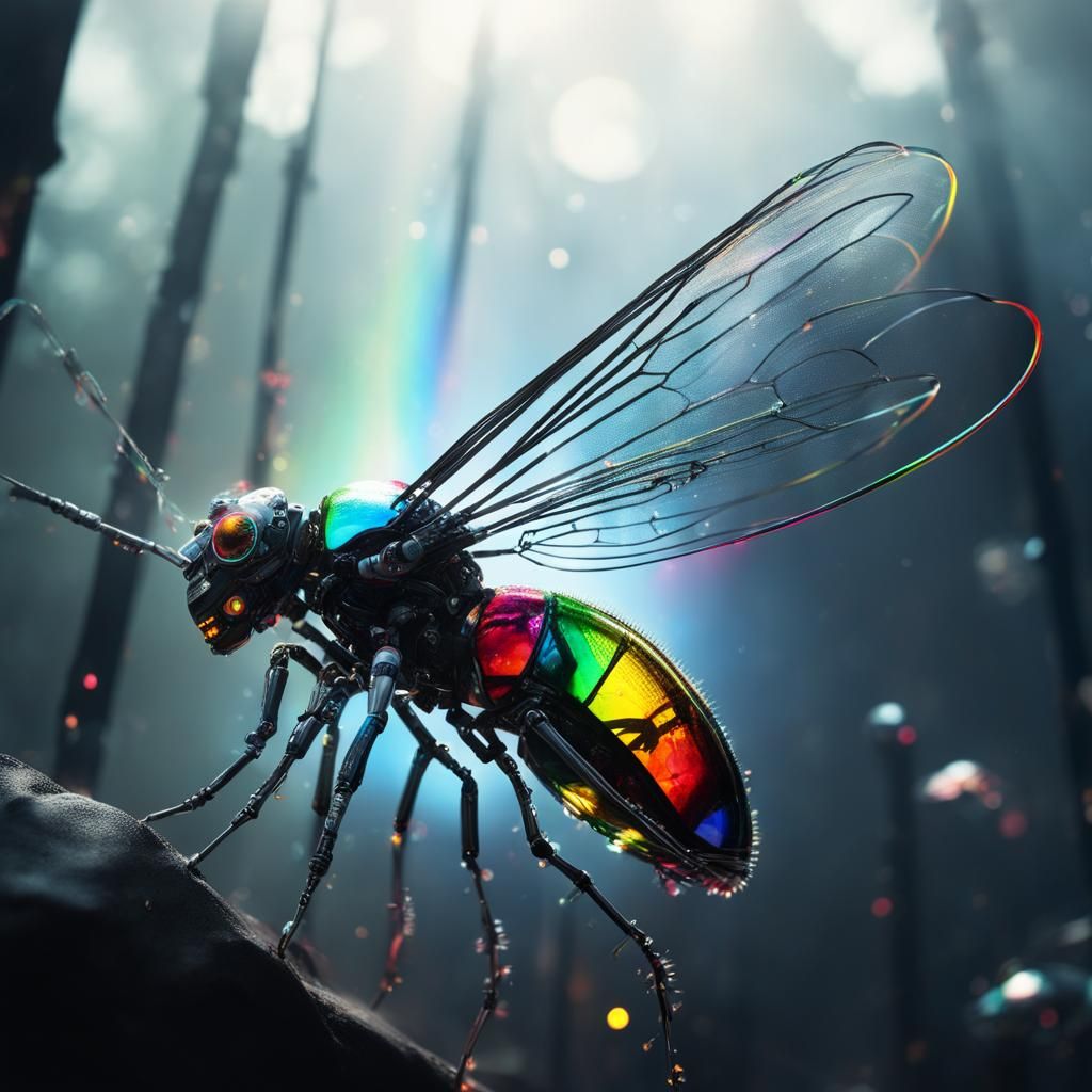 Robotic Firefly - AI Generated Artwork - NightCafe Creator