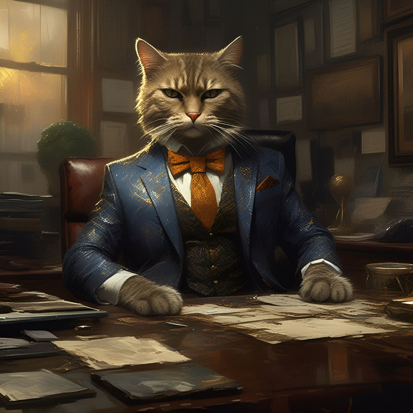 The Accountant-Cat - AI Generated Artwork - NightCafe Creator