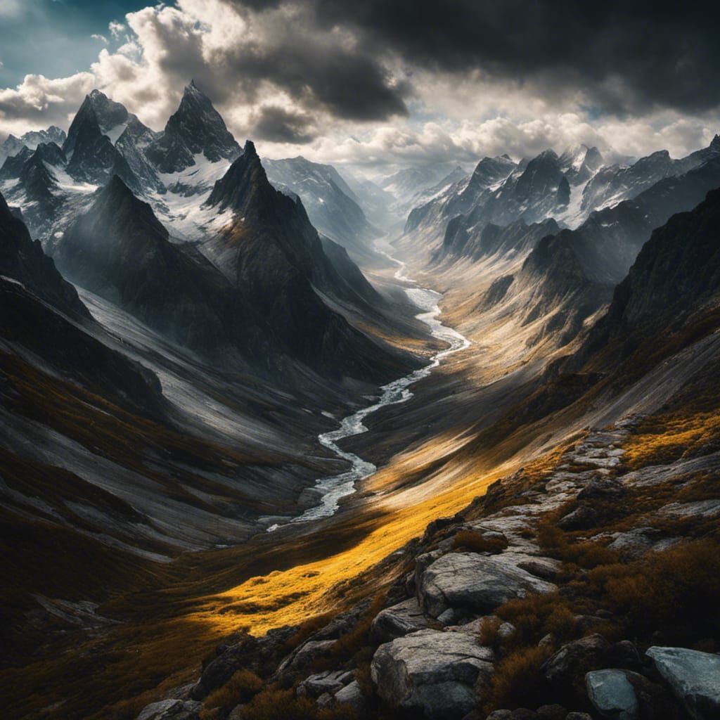 Extremely detailed professional cinematic photography of epic high ...