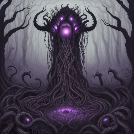 eldritch one in the forest - AI Generated Artwork - NightCafe Creator