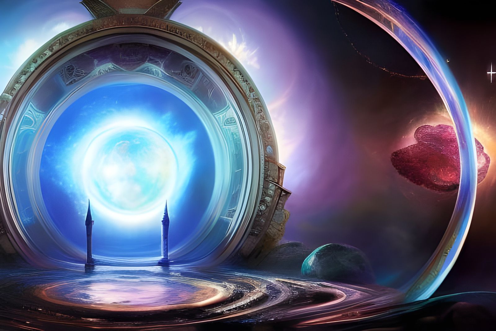 Crossing Worlds - AI Generated Artwork - NightCafe Creator