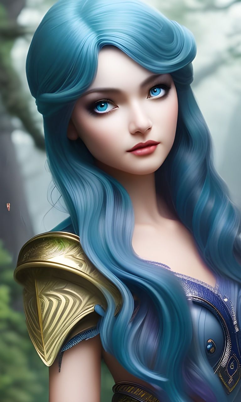 Clara, Knight of the Blue Lagoon - AI Generated Artwork - NightCafe Creator