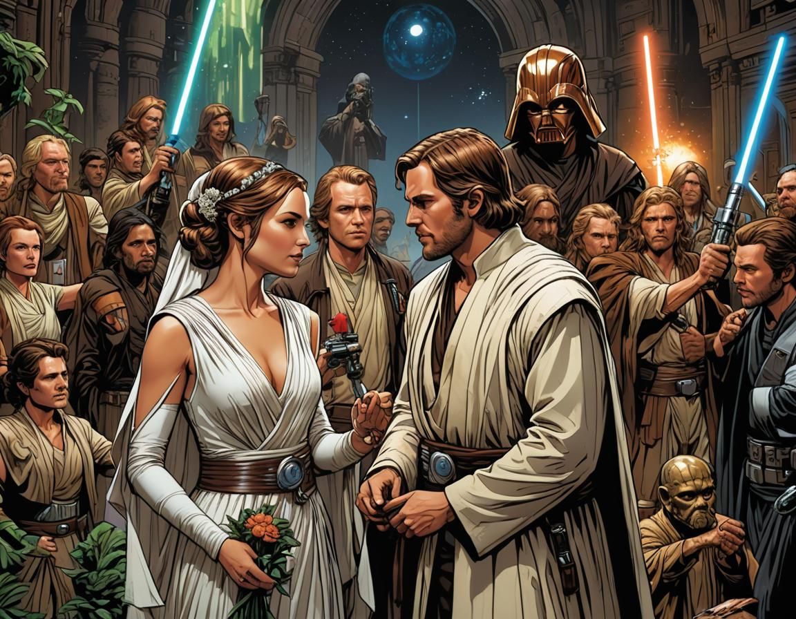 a jedi wedding - AI Generated Artwork - NightCafe Creator