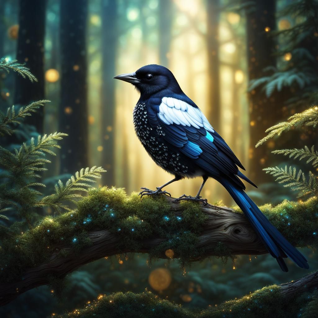 Starling Magpie - AI Generated Artwork - NightCafe Creator