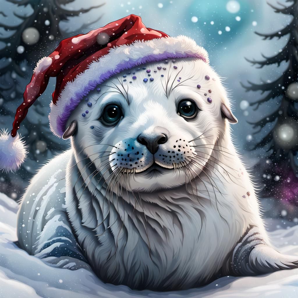 Snowy Animal Portraits - 9 - AI Generated Artwork - NightCafe Creator