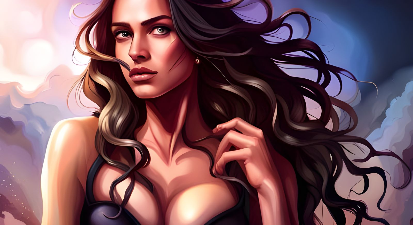 20 Something latina, with very long very curly dark brown hair and tan ...