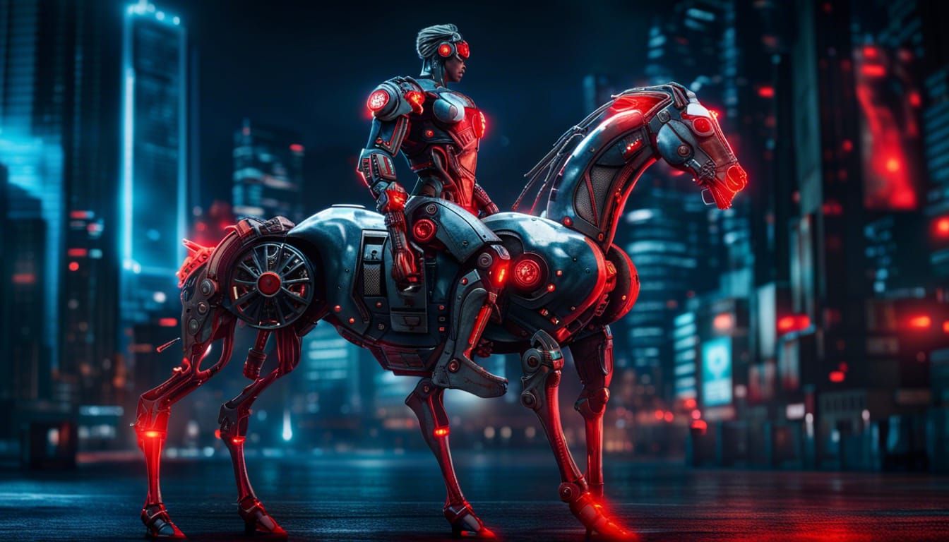 A cyborg Centaur - AI Generated Artwork - NightCafe Creator