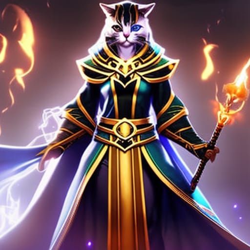 Fire and Lightning Mage - AI Generated Artwork - NightCafe Creator