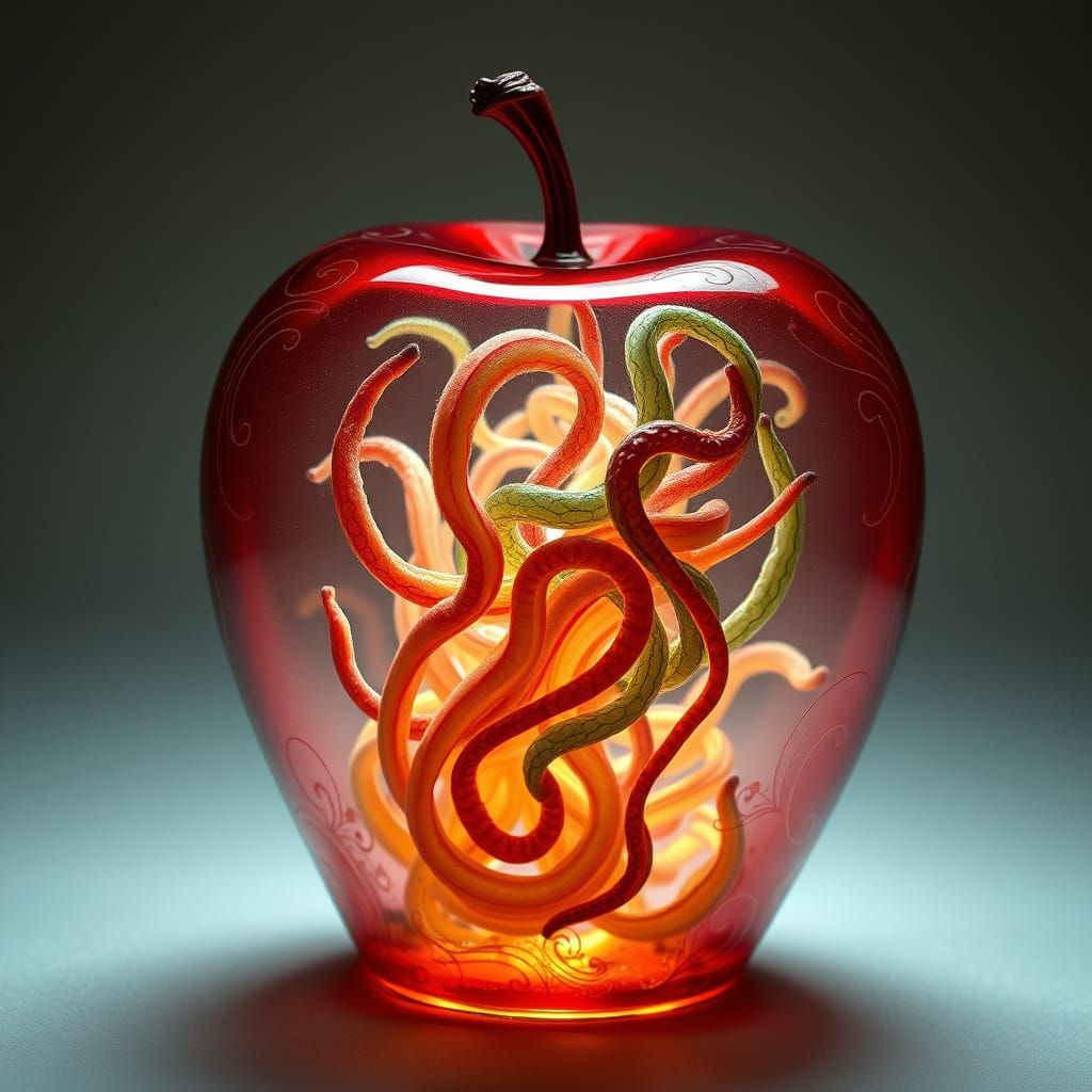 Full transparency 🐛 - Surreal Glass Jar in Art Nouveau Styl...