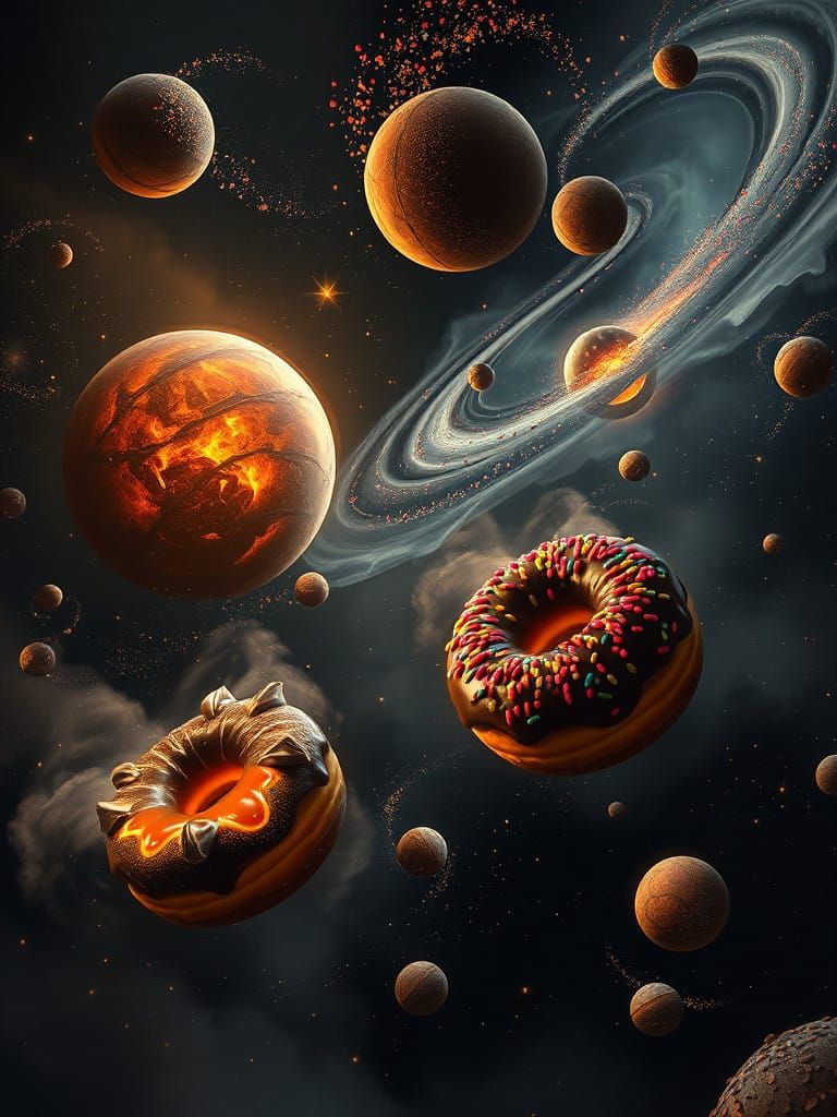 You can never go hungry in this universe of planet donuts, and planet ...