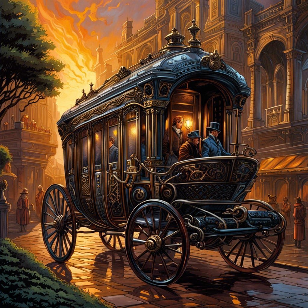 Metal carriage. - AI Generated Artwork - NightCafe Creator