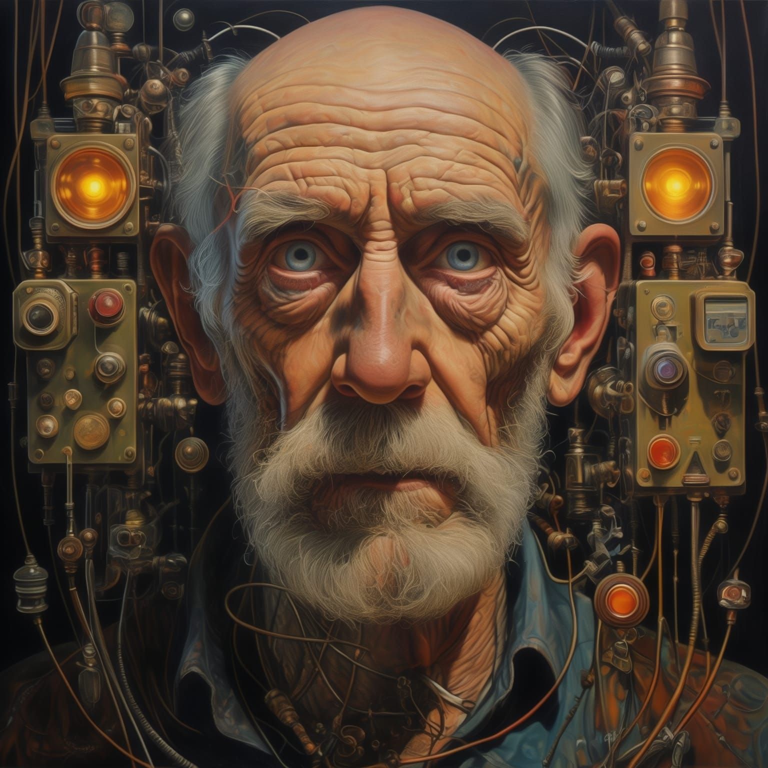 Half-Man Half-Machine - AI Generated Artwork - NightCafe Creator