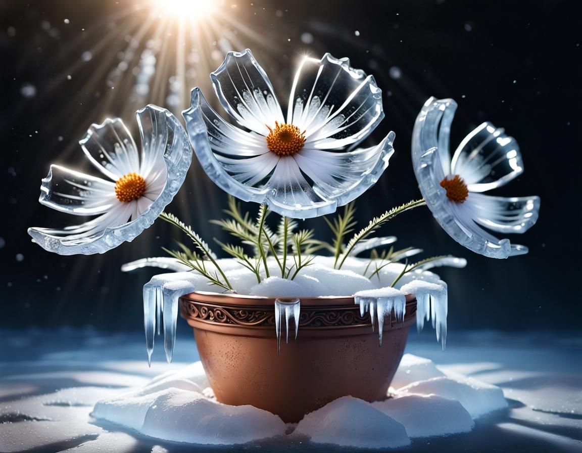 Ice Cosmos - AI Generated Artwork - NightCafe Creator