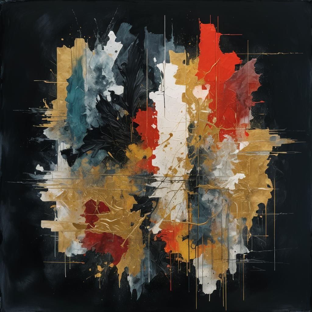 Abstract experimental neoclassical contrasting colors art deco movie ...